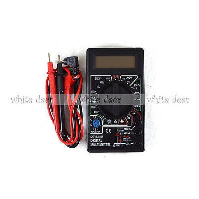 DT 830B LCD Voltmeter Ammeter Ohm Digital Multimeter Battery & Leads ...