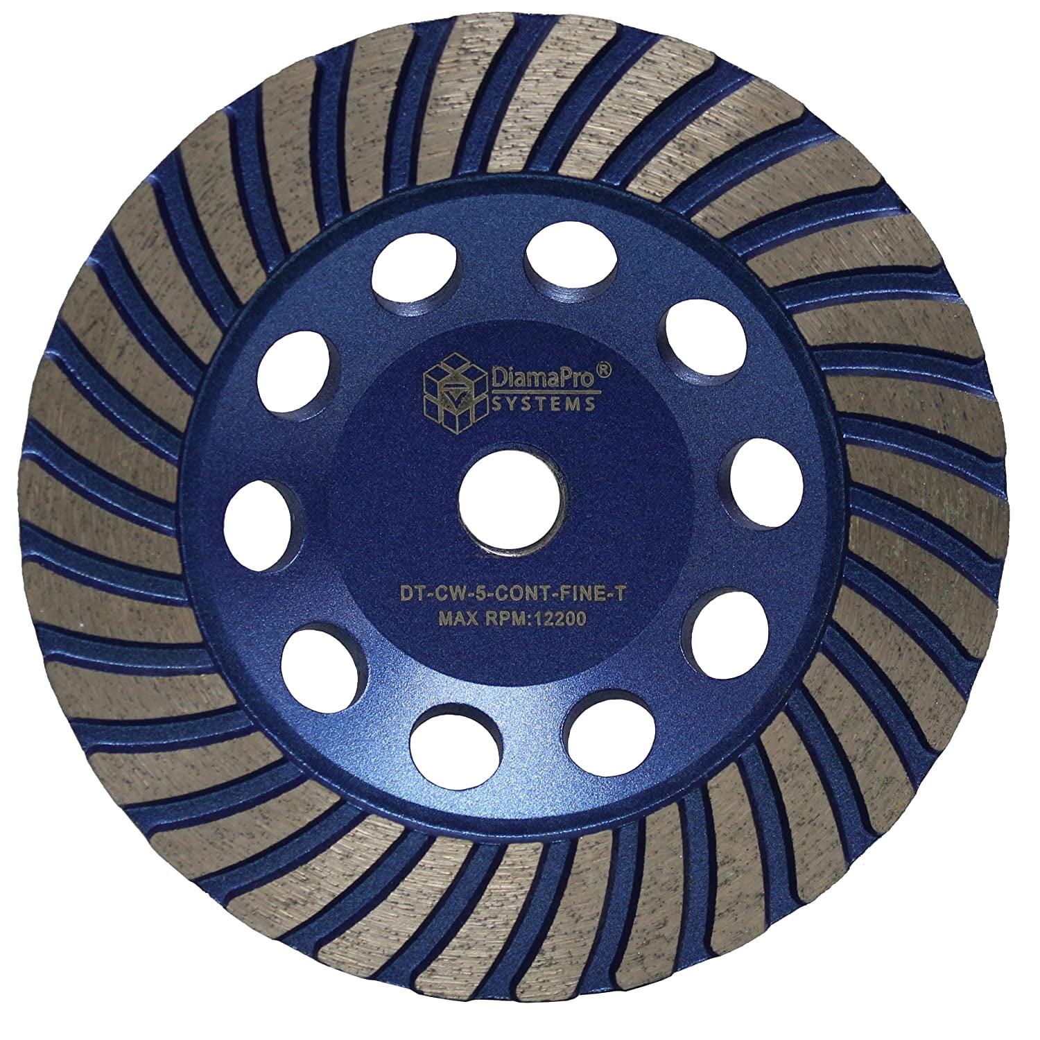 DT-CW-5-CONT-FINE-T Threaded 5 Inch Continuous Rim Turbo Concrete ...