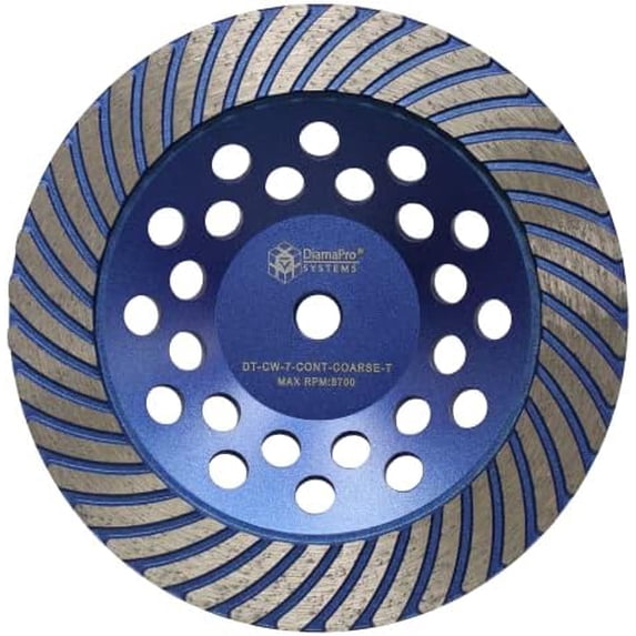 DT-CW-7-CONT-COARSE-T Threaded 7 Inch Continuous Rim Turbo Concrete ...