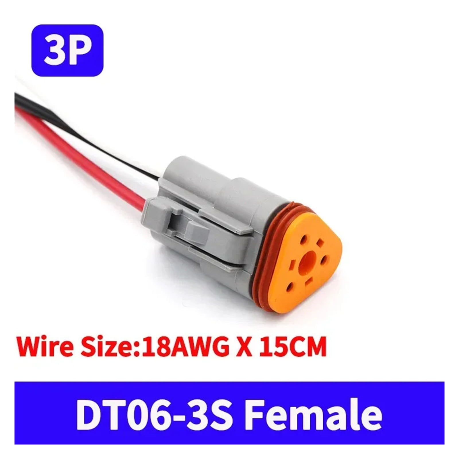 DT Connector With15cm Wiring Harness DT06-2S/DT04-2P 2P 3P 4P 6P 8P 12P ...
