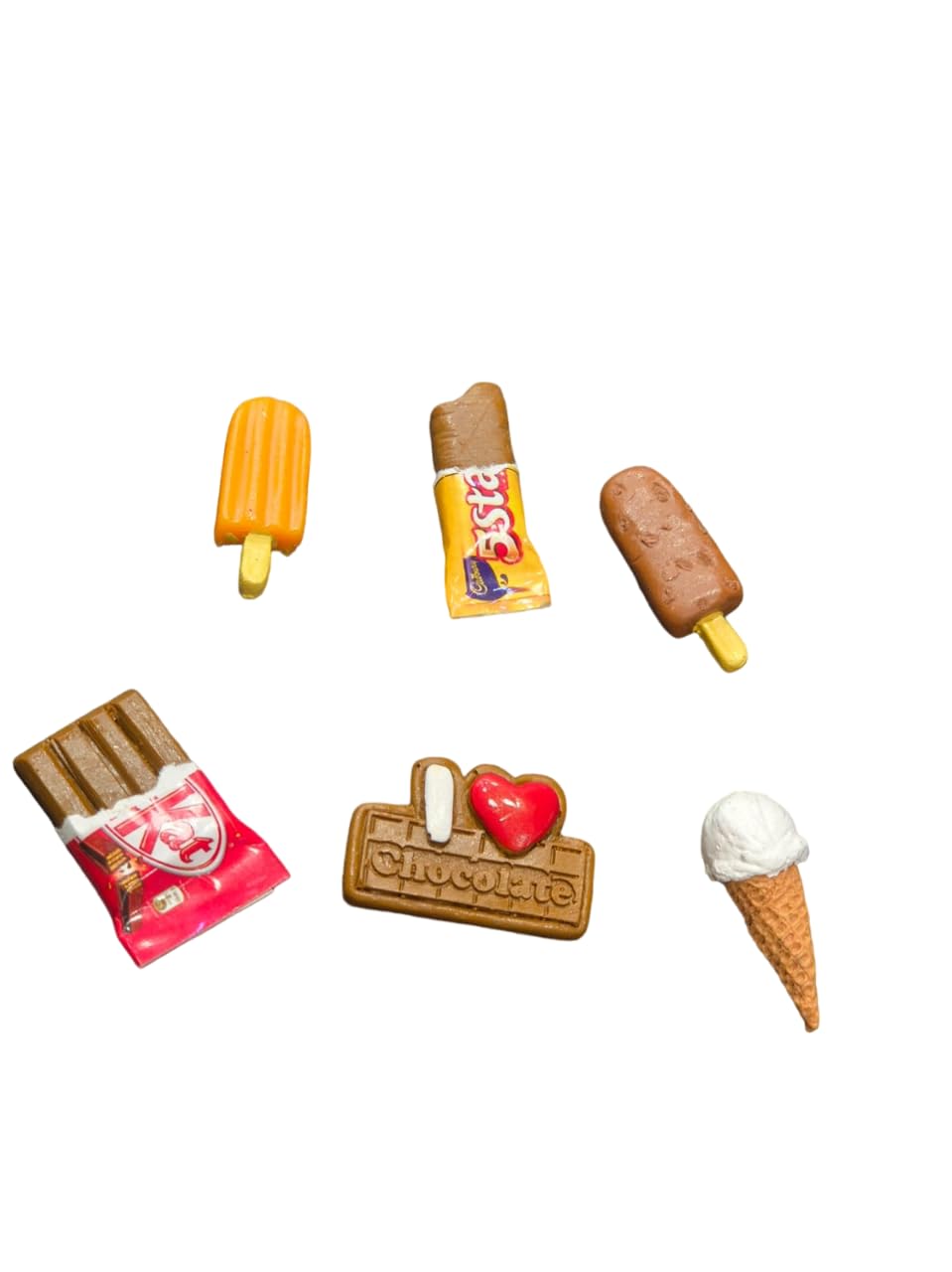 DT DECTONE Combo of 6 Fridge Magnet Chocolate Ice Cream Miniature Food ...