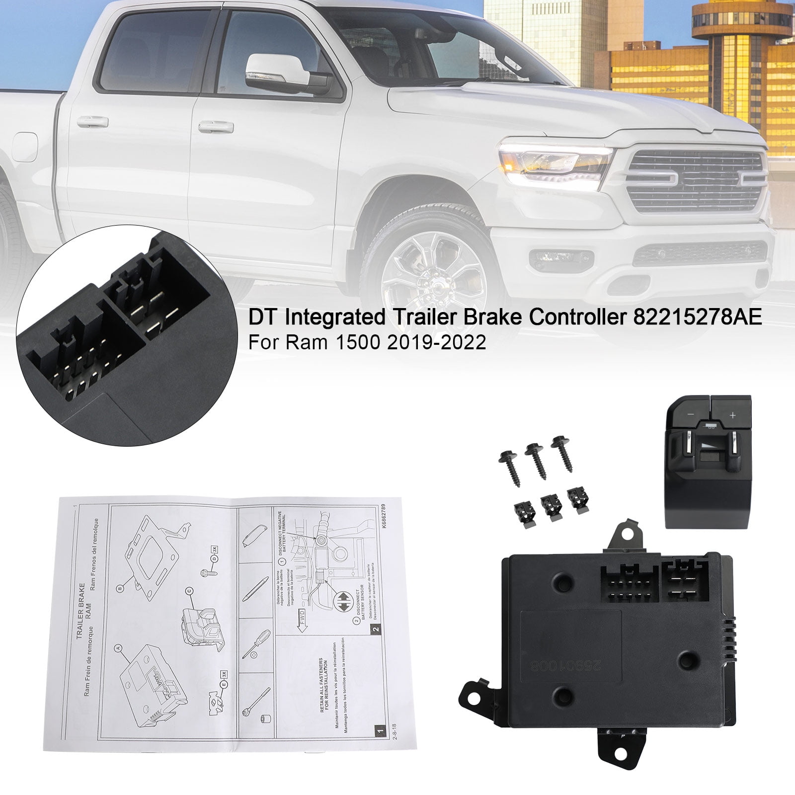 DT Integrated Trailer Brake Controller 82215278AE For Ram 1500 2019 ...