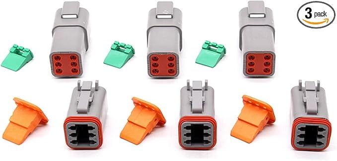 DT06-6S/DT04-6P 6 Pin Way Waterproof Electrical Wire Connector with ...