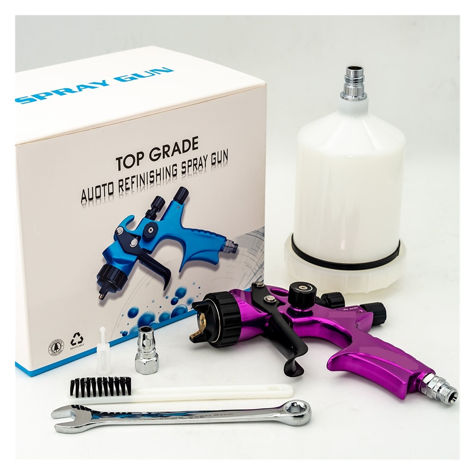 DT188 Spay Gun 1.4mm Nozzle Air Spray Guns Water Based Airbrush For Car ...