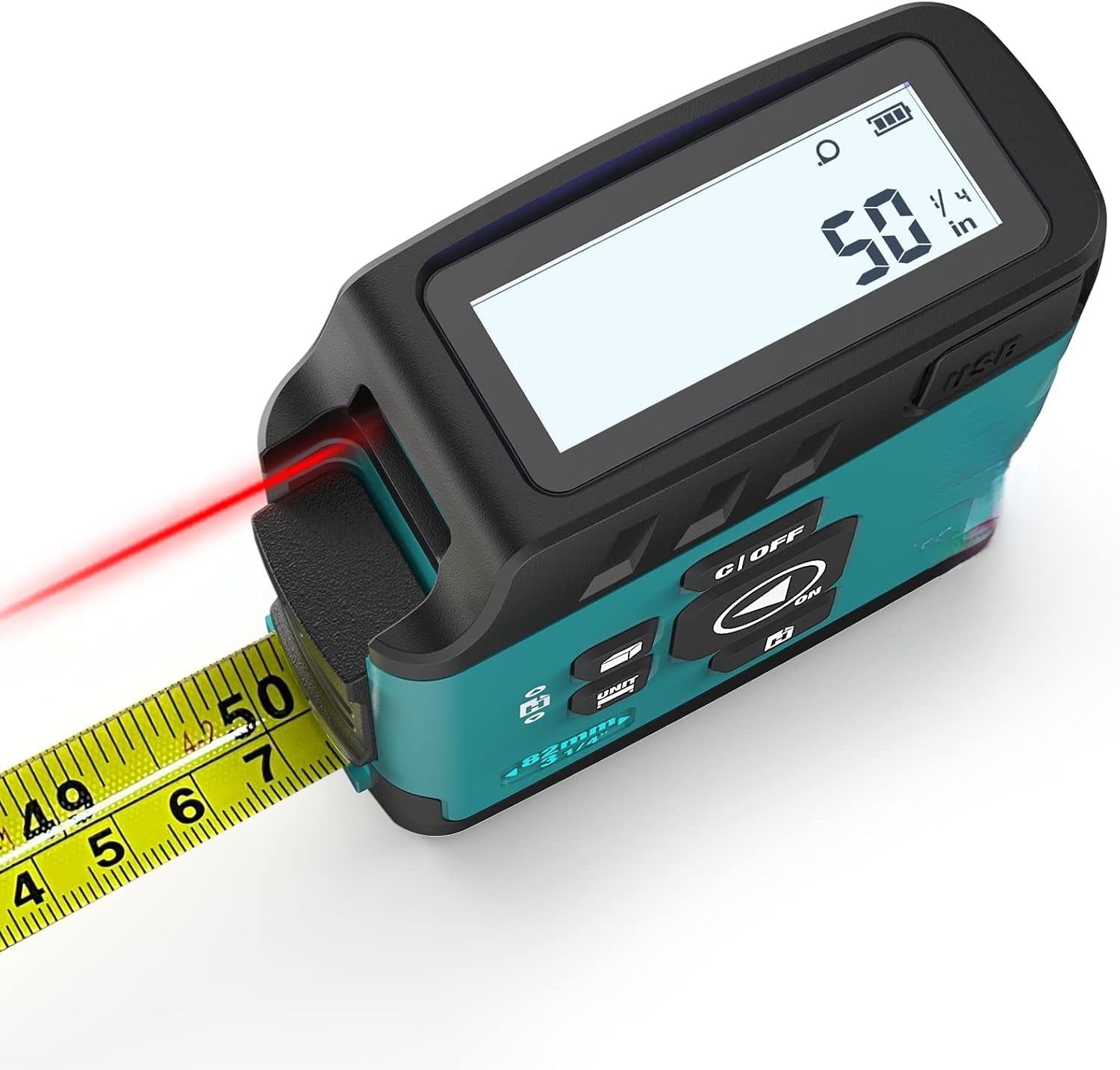 DT20 Laser Tape Measure 3-in-1, 130FT Laser Distance Meter, 16FT Digital Tape Measure, Regular ...