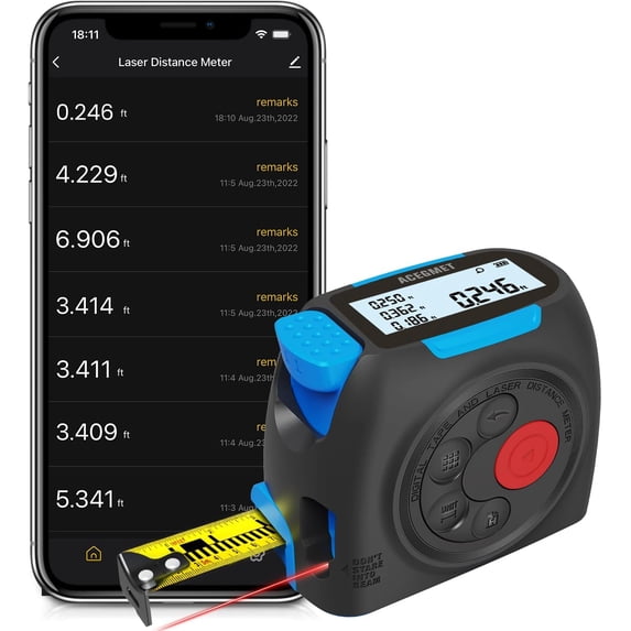 DT30 Digital Laser Tape Measure with Backlit LCD Screen, 131ft ...