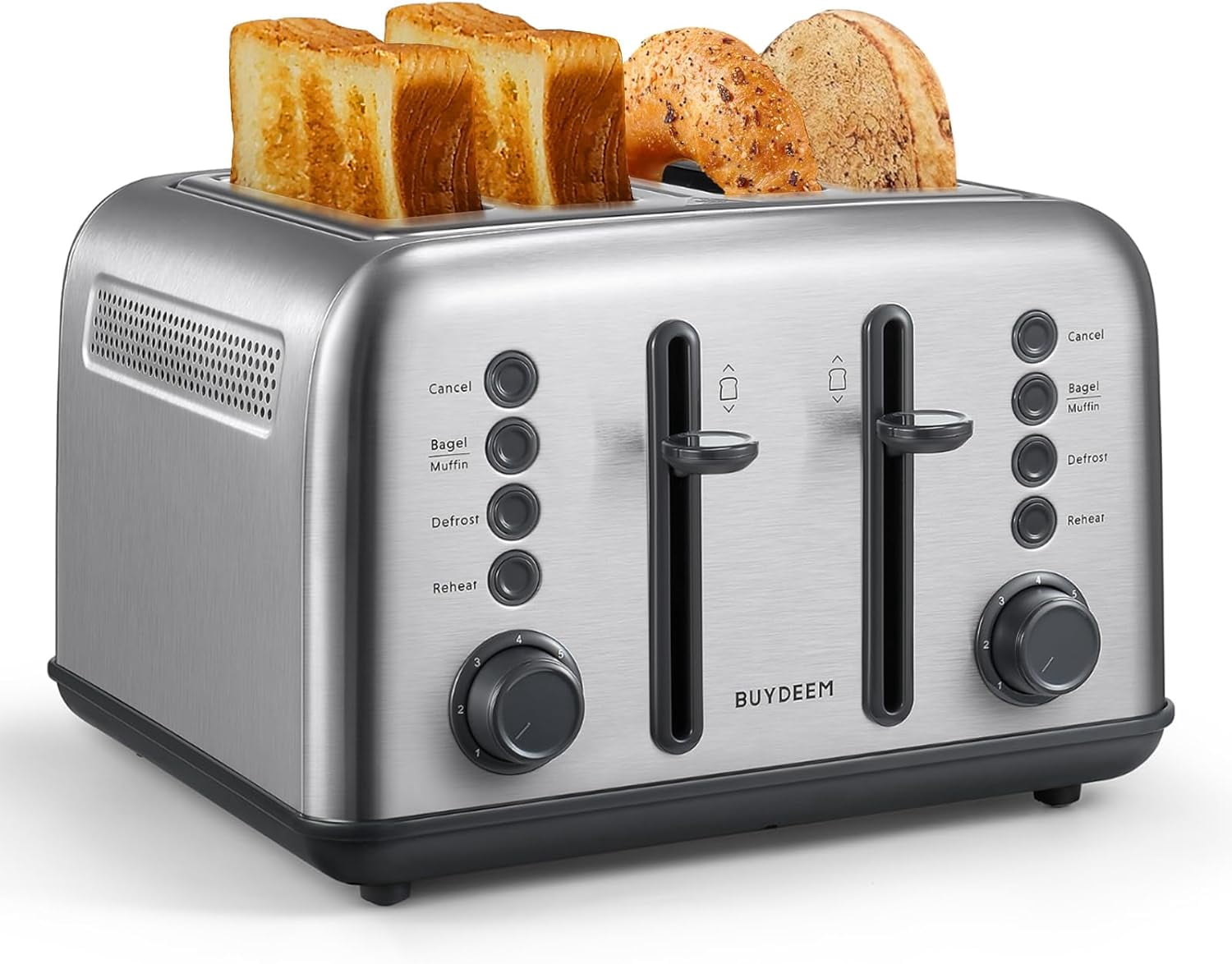 DT620 2-Slice Toaster, Extra Wide Slots, Retro Stainless Steel with ...