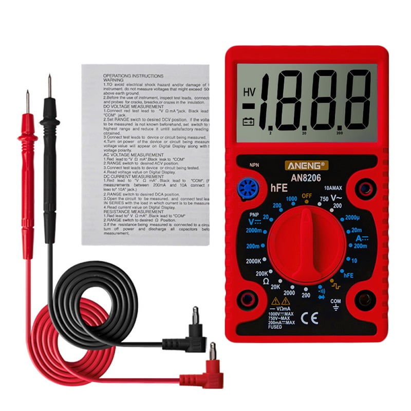 DT830 Digital Multimeter Voltmeter Ammeter Ohmmeter DC10V~1000V 10A AC ...