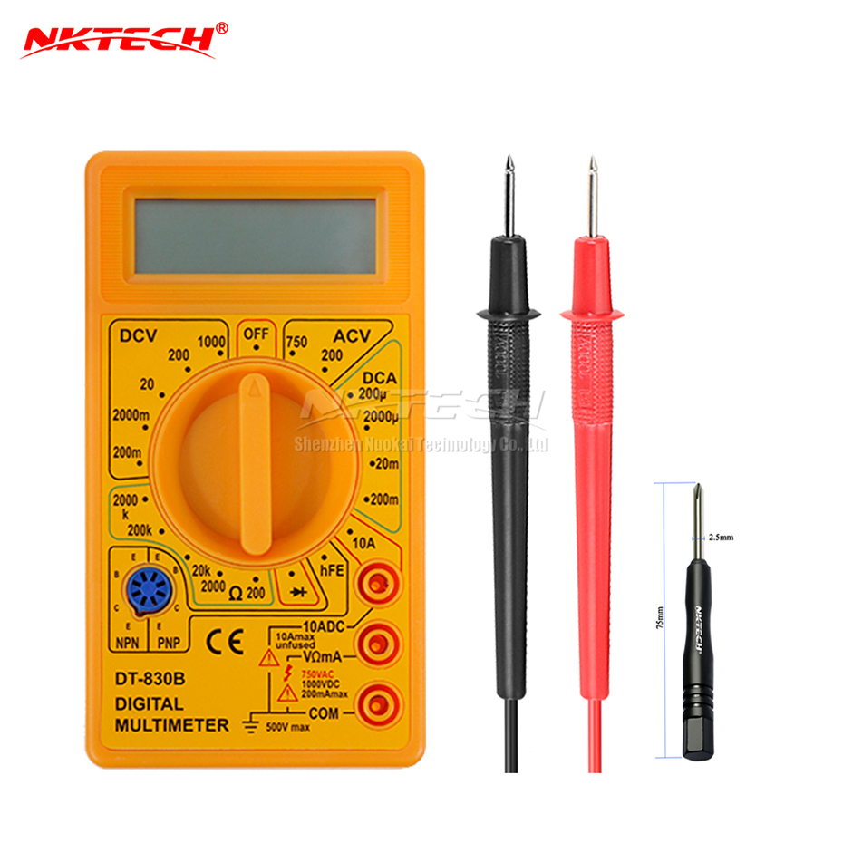 DT830B MINI LCD Digital Multimeter Electric Voltmeter Ammeter Ohmmeter ...