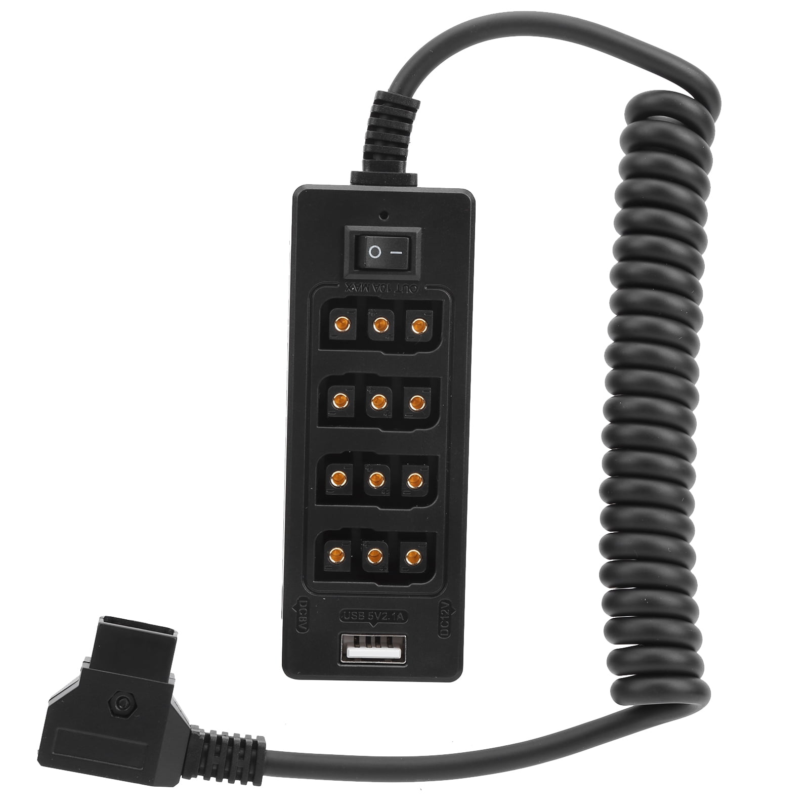 DTAP Male to 4 DTAP and 2 DC Female Power Cable Splitter, DTAP Adapter ...