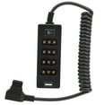 DTAP Male Port to 4 DTAP and 2 DC Female Port Power Cable Splitter DTAP ...