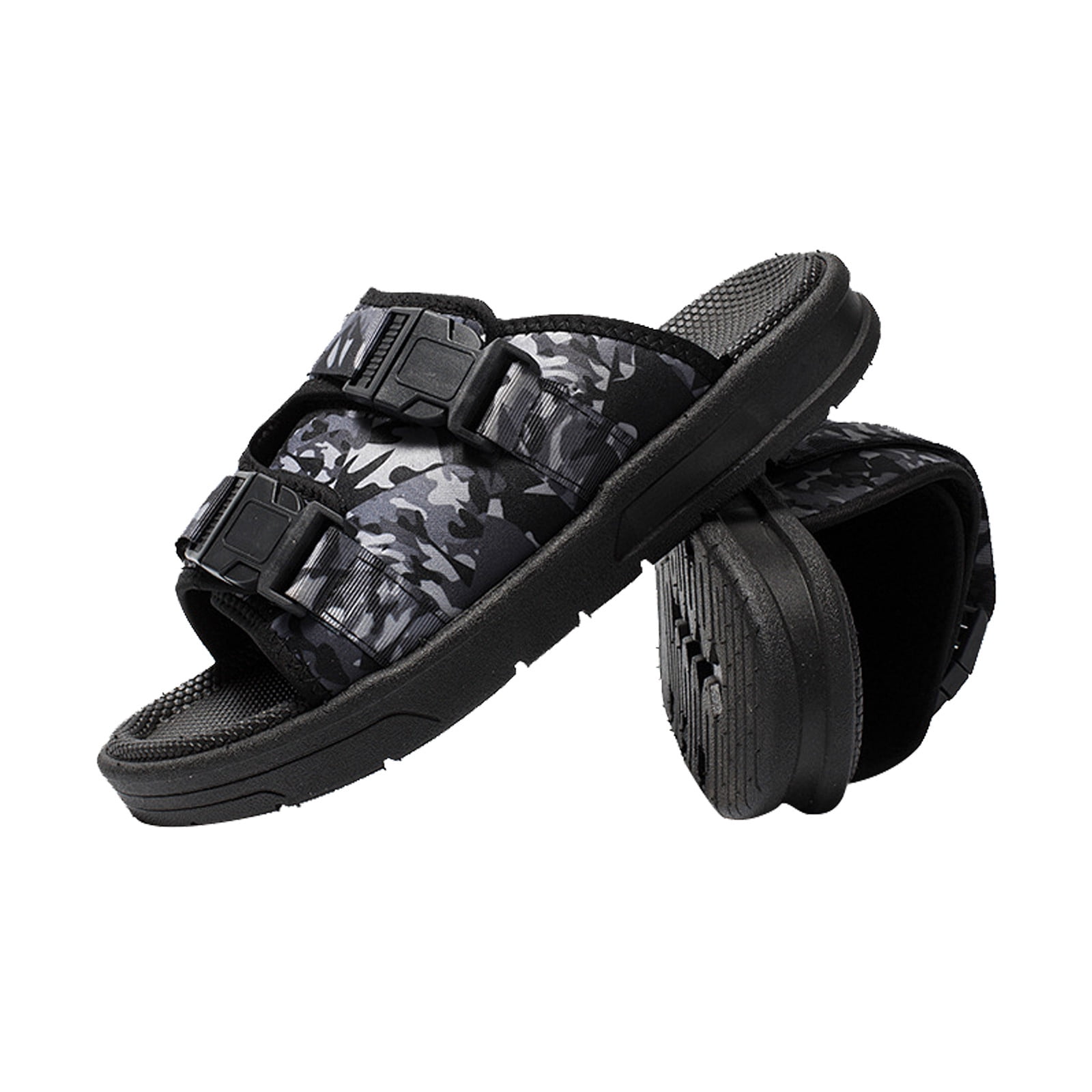 DTBPRQ Men's Leather Sandals Arch Support Slide Outdoor Retro Fisherman ...