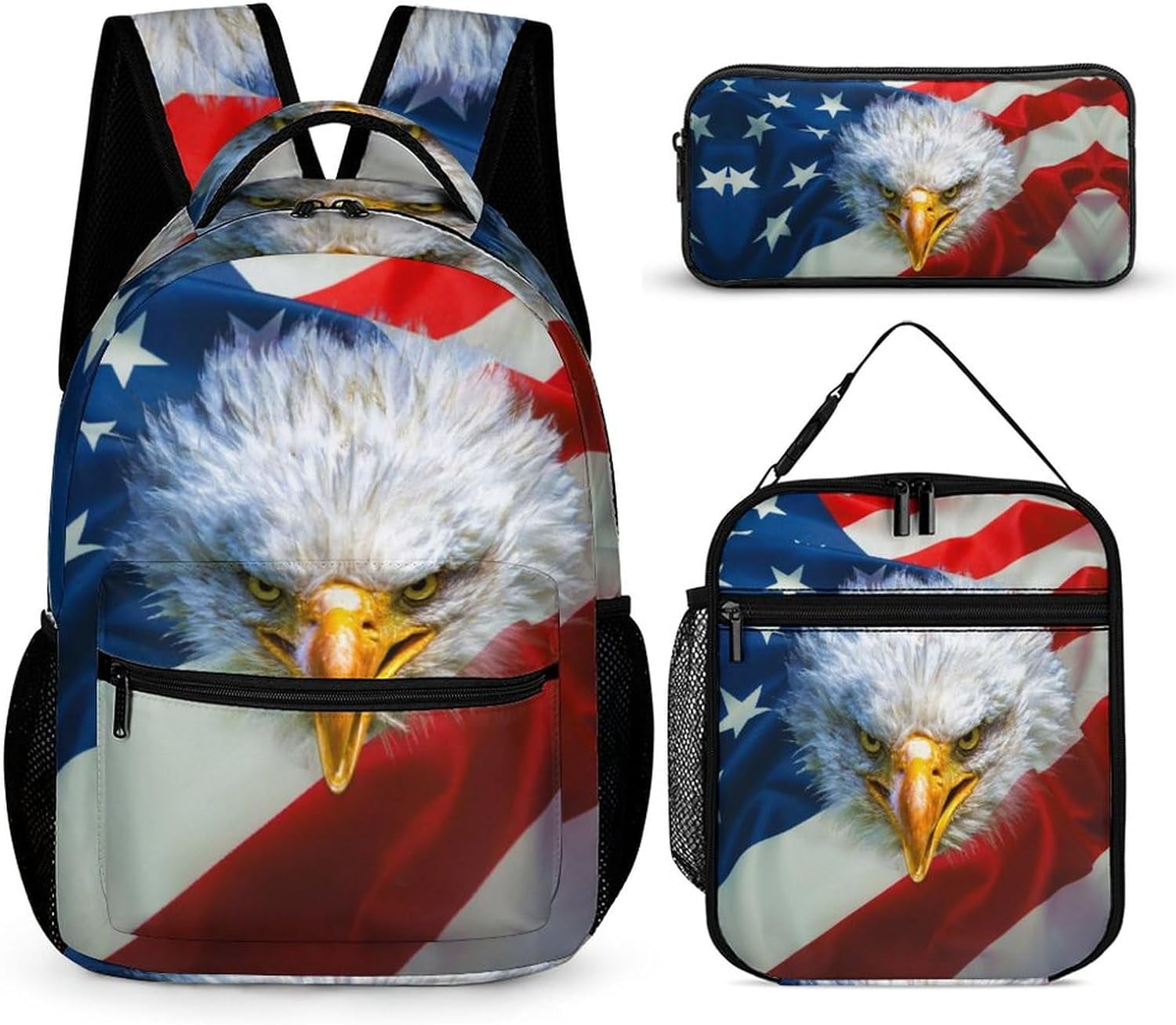 DTCCET Clic Eagle Backpack, American Flag Laptop Bag Cool Daypack with ...
