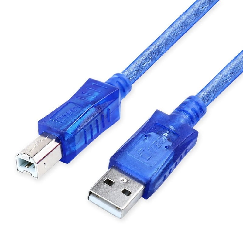 DTECH 6 Feet USB 2.0 Printer Cable A Male to B Male Port Shielded Data ...