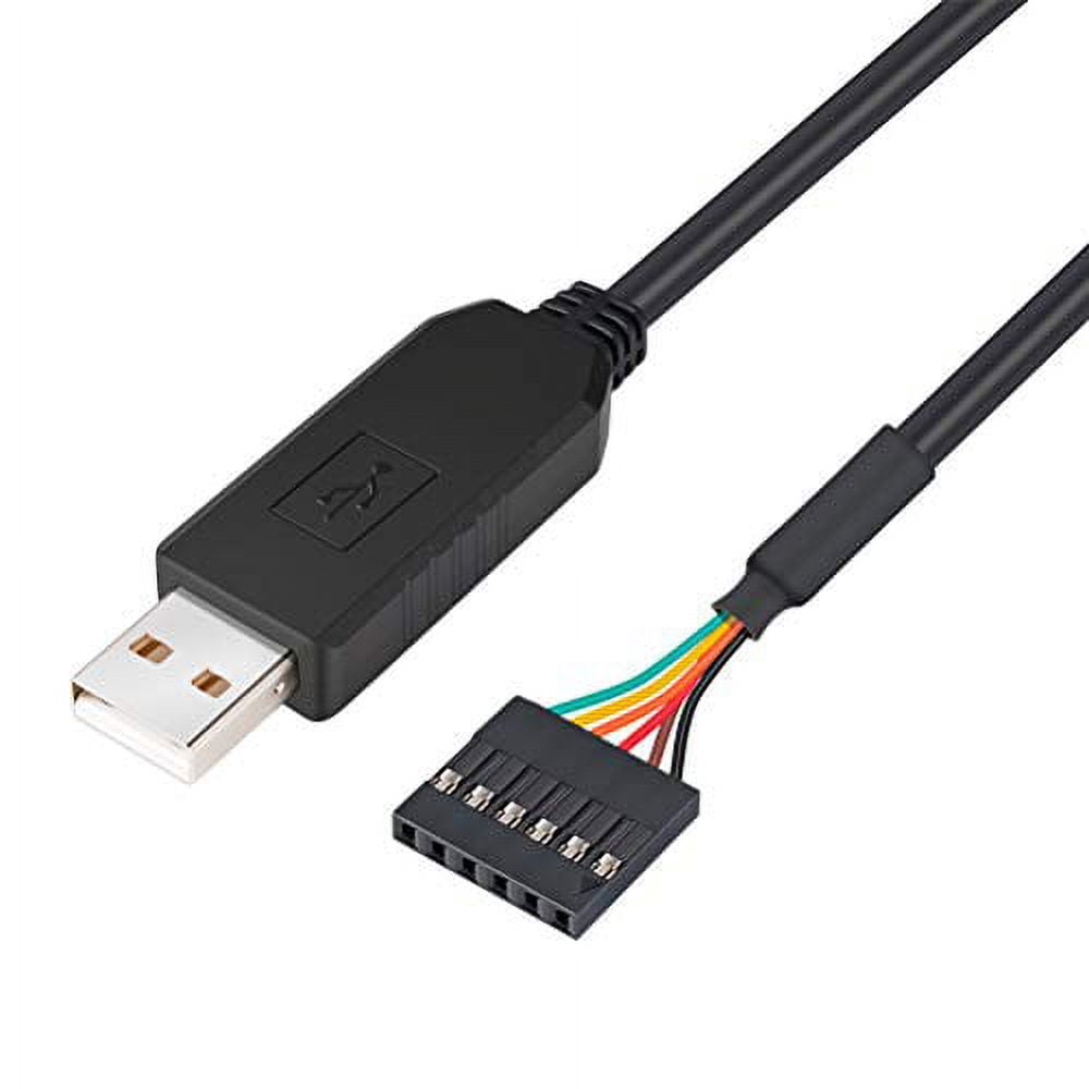 DTECH FTDI USB to TTL Serial 5V Adapter Cable 6 Pin 0.1 inch Pitch ...