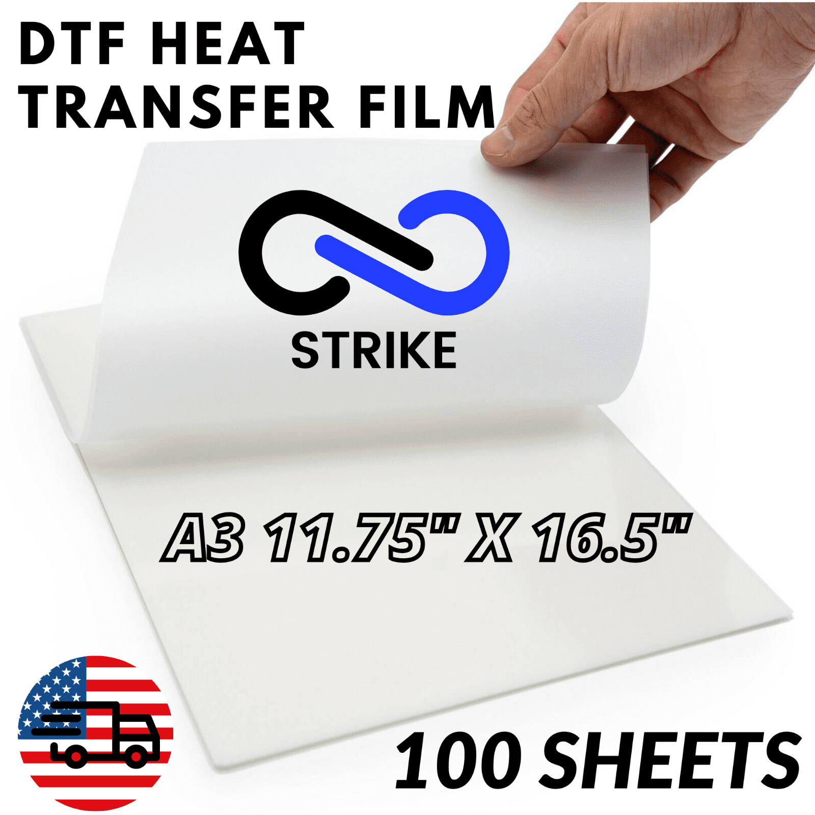 DTF Heat Transfer Film 100 Sheets Hot/Cold Peel A3 11.75" x 16.5" Paper - Walmart.com