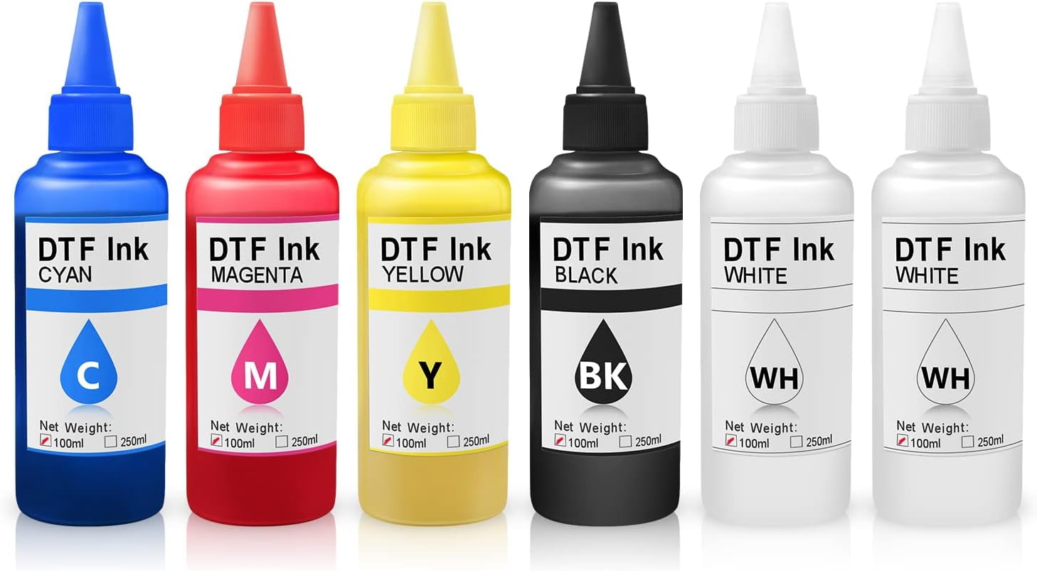 DTF Ink 600ML- DTF Ink Replacement for Epson ET-8550 XP-15000 L1800 L805 R1390 R2400 DTF Printer ...