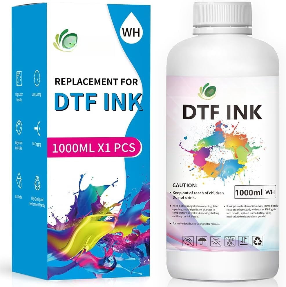 DTF Ink White 1000ml for I3200 XP600 R1390 L1800, ET-8550, ET-2850 XP ...