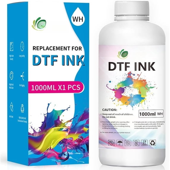 DTF Ink White 1000ml for I3200 XP600 R1390 L1800, ET-8550, ET-2850 XP ...