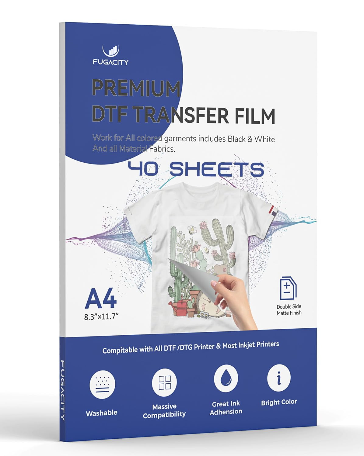 DTF Transfer Film- A4 MSF2 (8.3" x 11.7") 40 Sheets Premium Double ...
