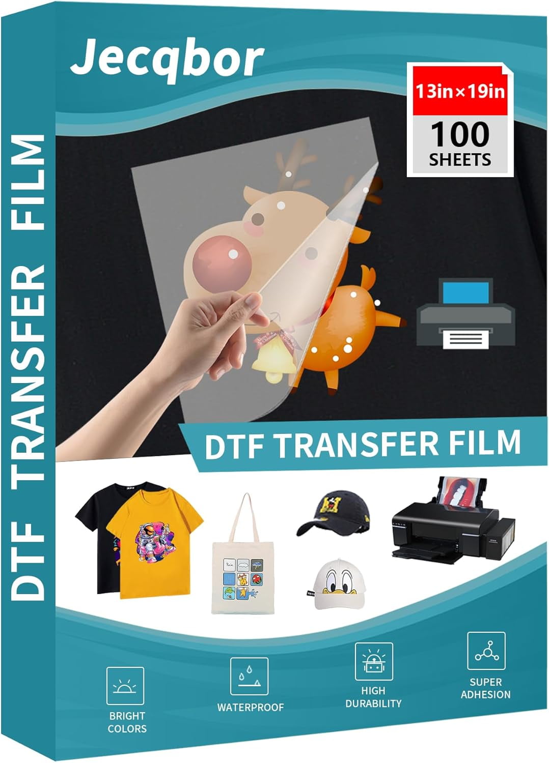 DTF Transfer Film Paper 100 Sheets 13x19 Inch, A3 Plus Double Sided Heat Transfer Paper, Thick ...