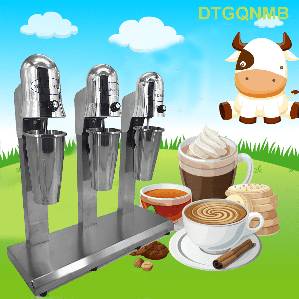 Commercial 540W Triple Head Milkshake Maker, Stainless Steel Drink ...