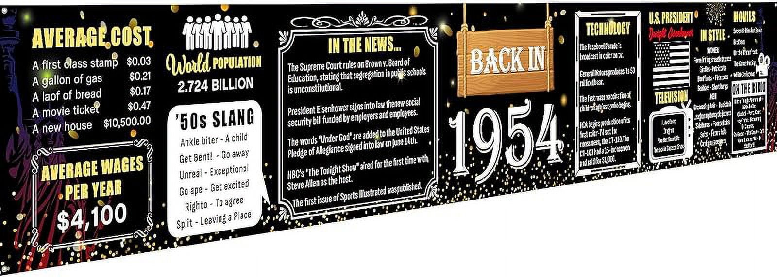 DTH birthday banner, 120 "x 20" large back in 1974 party decorations ...