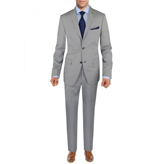 DTI BB Signature Italian Mens Two Button Modern Fit Suit 2 Piece Jacket ...