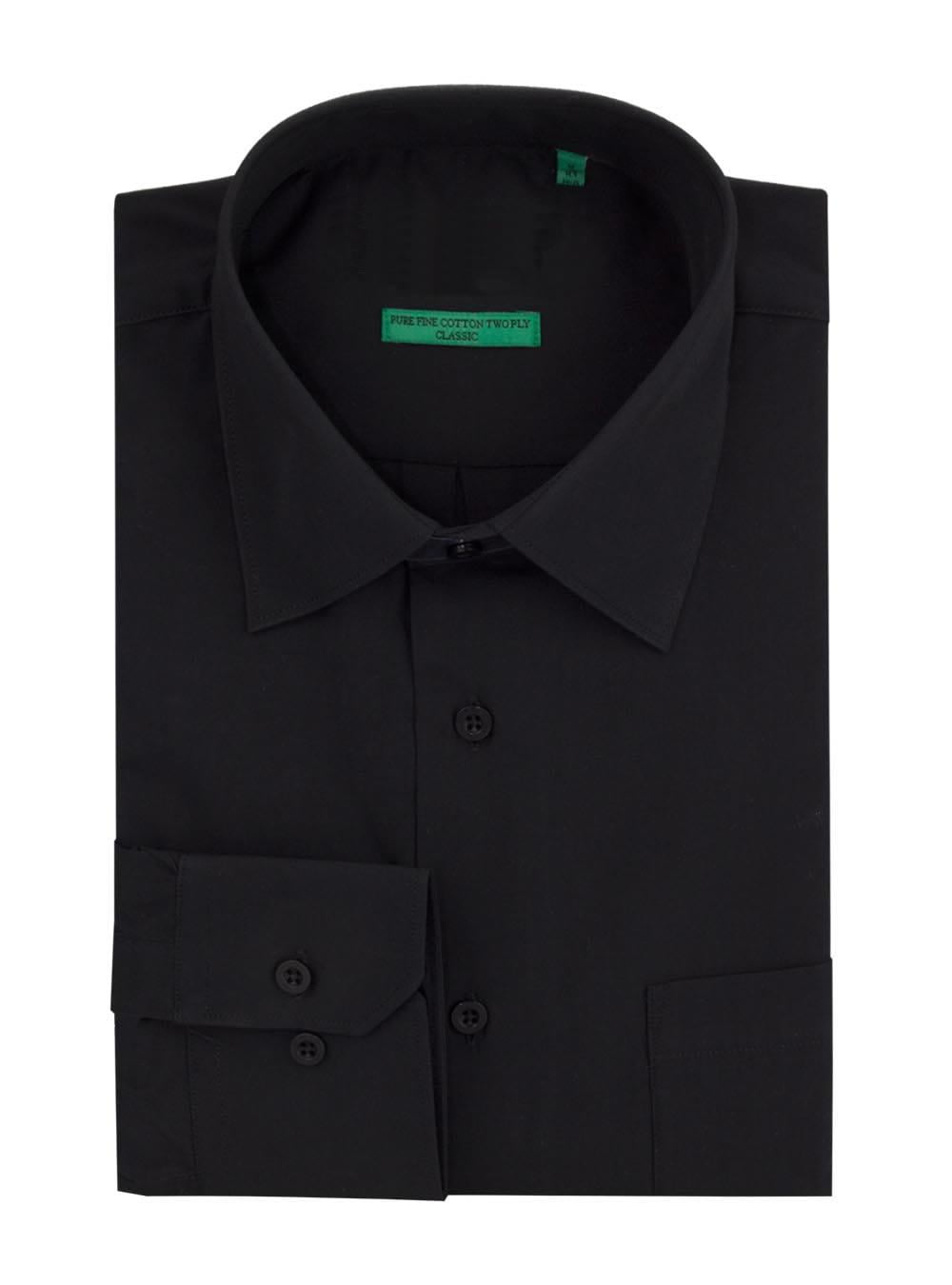 DTI BB Signature Men's Modern Classic Fit 2 Ply Pure Cotton Solid Dress ...