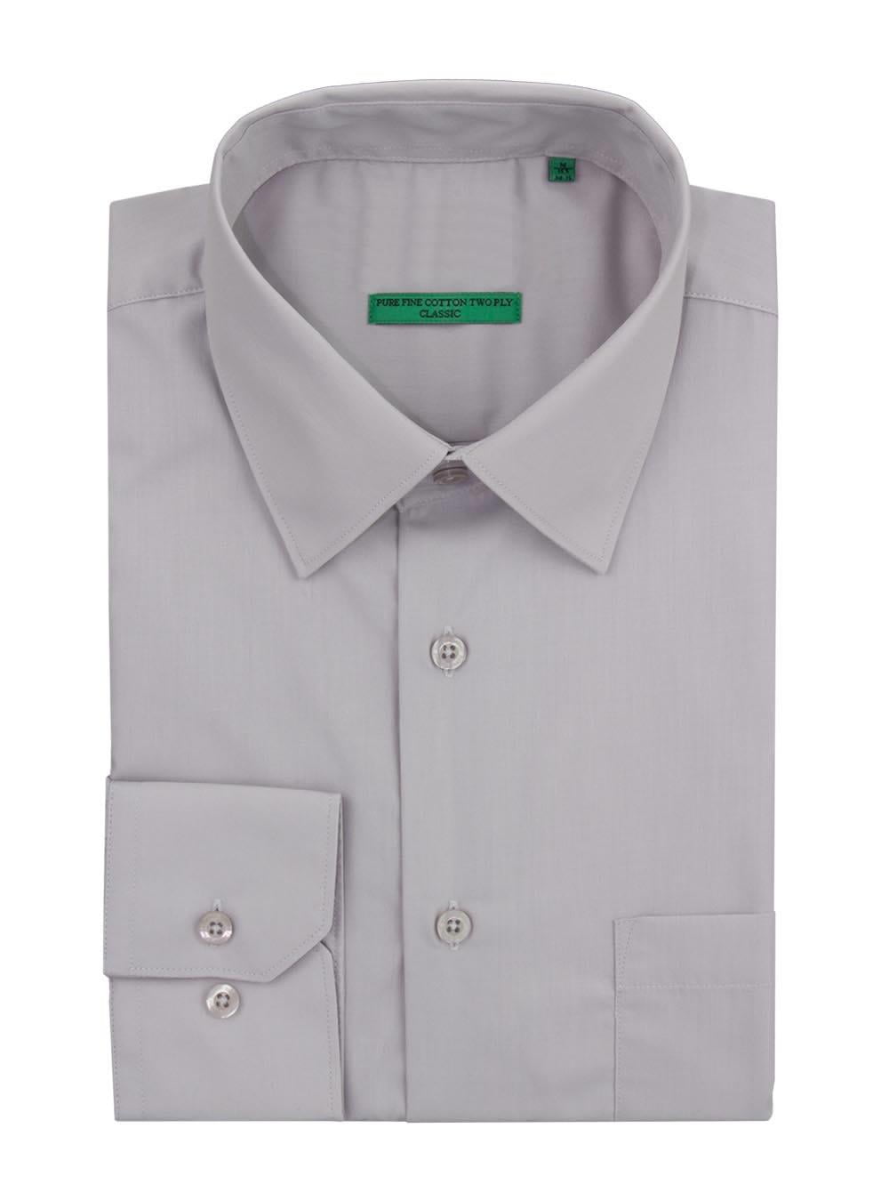 DTI BB Signature Men's Modern Classic Fit 2 Ply Pure Cotton Solid Dress ...