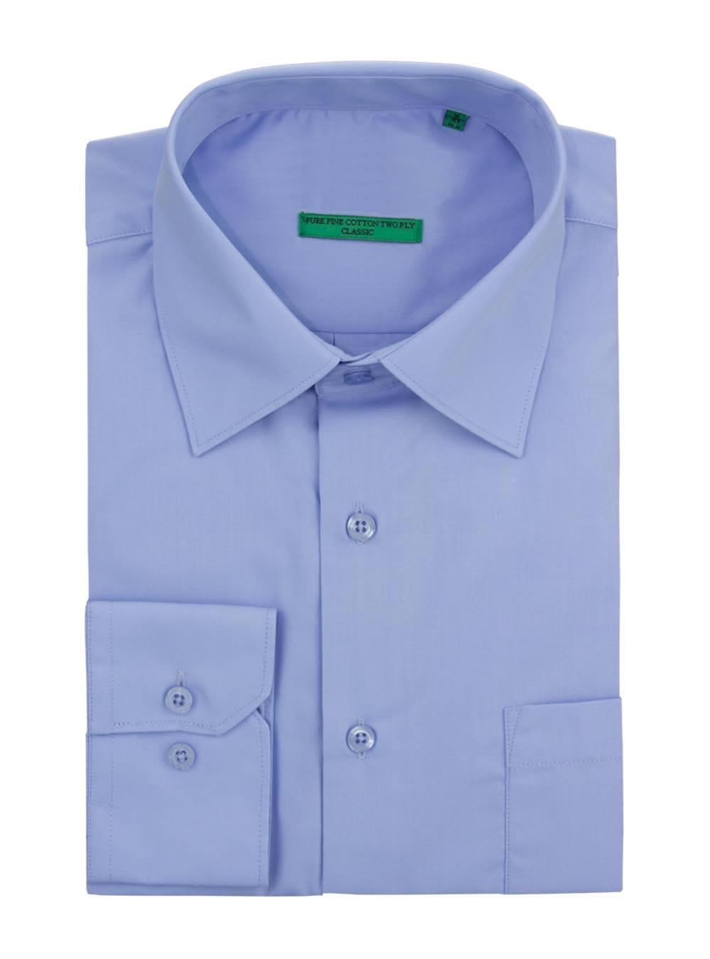 DTI BB Signature Men's Modern Classic Fit 2 Ply Pure Cotton Solid Dress ...