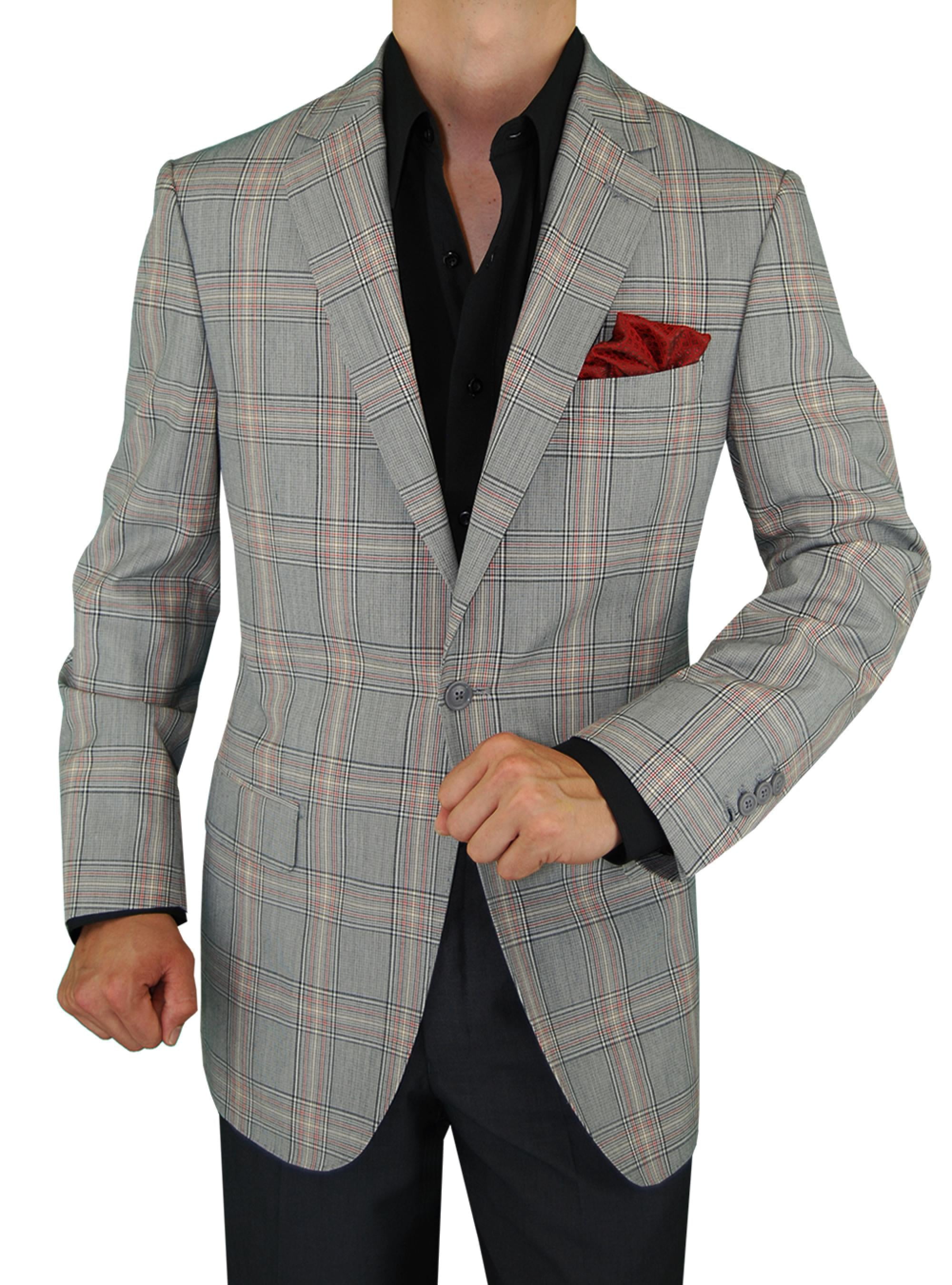 Mens Gray Modern Fit Blazer DTI DARYA TRADING GV Executive - Walmart.com