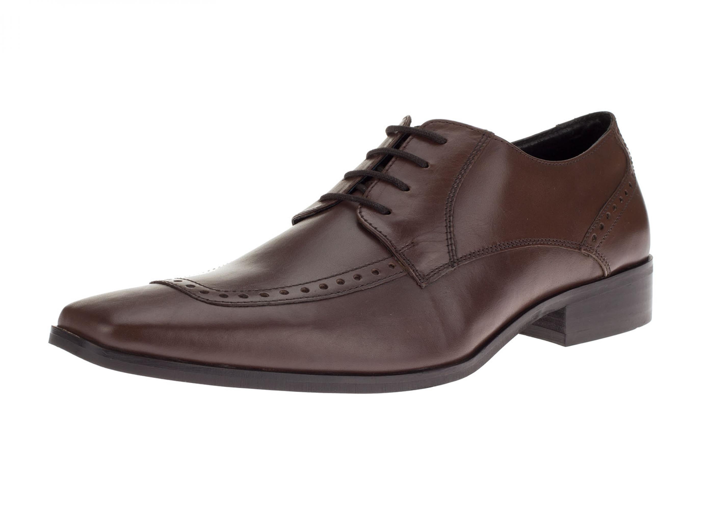 Mens Nico Brown Leather Oxford Dress Shoe DTI DARYA TRADING - Walmart.com