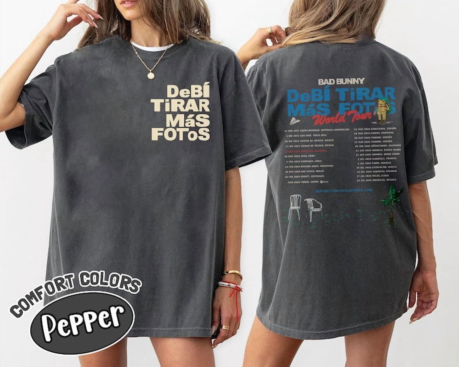 DTMF Bunny Album Two-sided Shirt, Debi Tirar Mas Fotos, Bad Blue Shirt ...