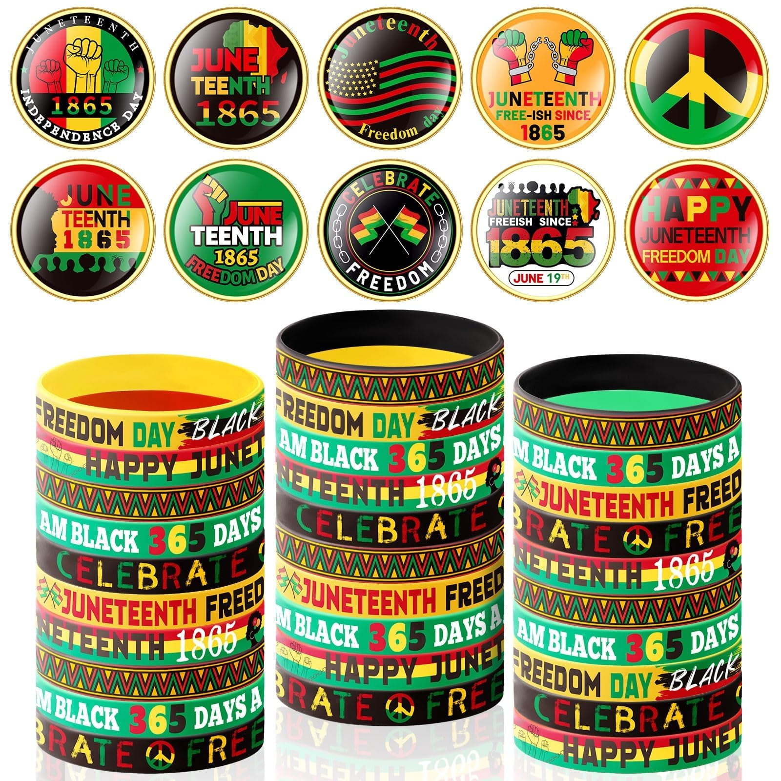 DTOFOOT 60Pcs Juneteenth Party Favors Bulk Include 30 Juneteenth ...