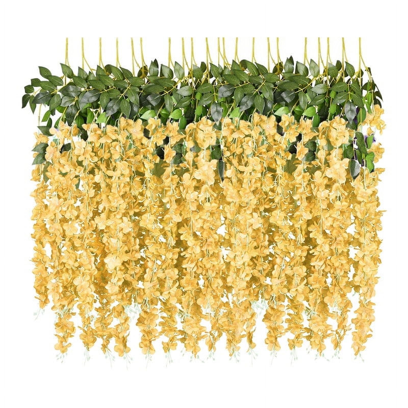 DTOWER 12 Pack Artificial Fake Wisteria Vine Rattan Hanging Garland, 3. ...