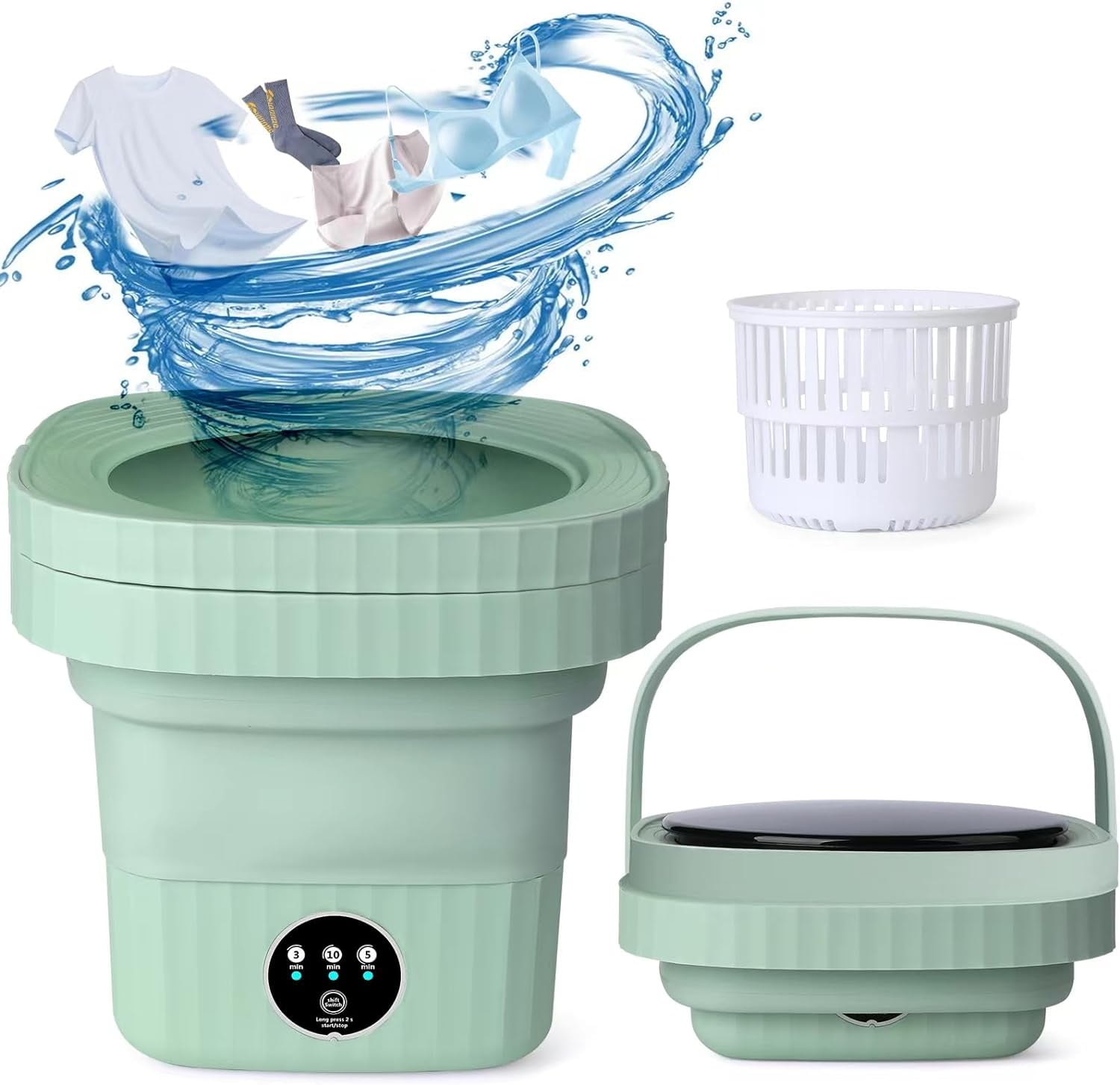 Free Shipping! DTOWER 6.5L Portable Washing Machine,Foldable Small Mini ...