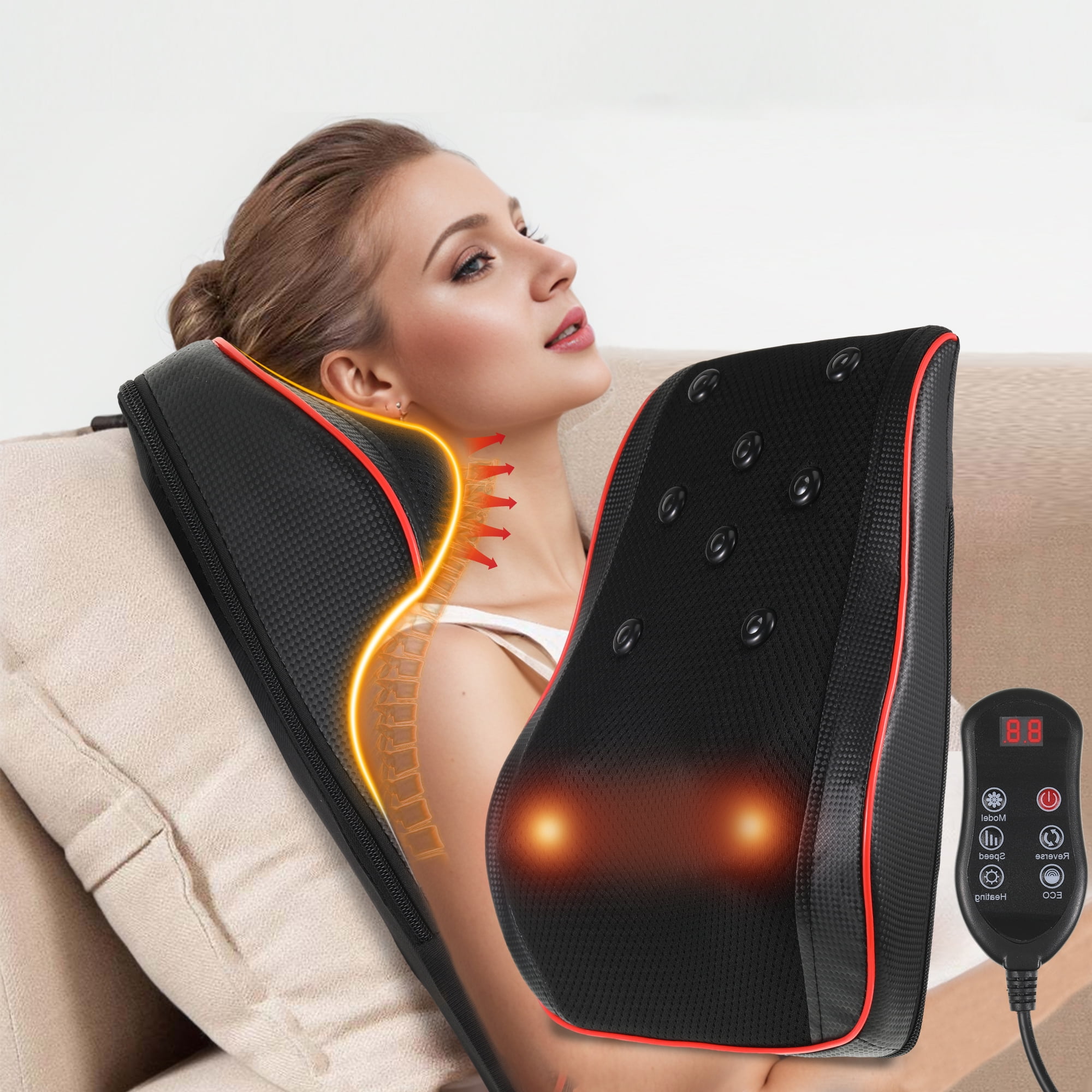 DTOWER Shiatsu Back & Neck Massager with Heat for Pain Relief, 3D ...