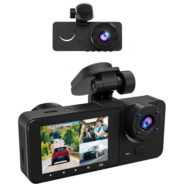 DTOWER Dual View Driving Auto Dash Cam, Car Recorder with 1080P Full HD ...