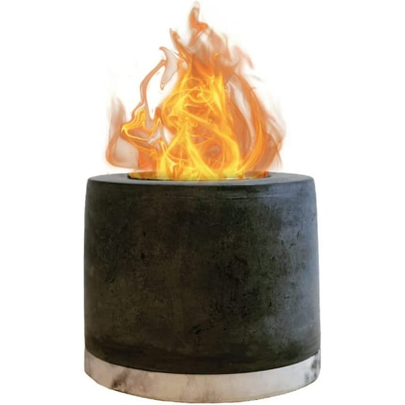 DTOWER Concrete Tabletop Fire Pit, Portable Concrete Fire Pit Ethanol ...
