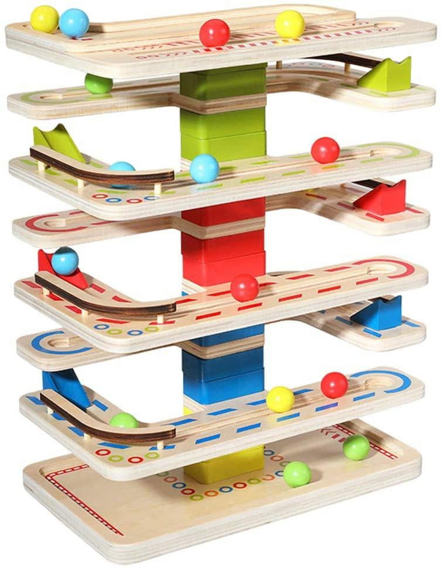 DTOWER Kids Race Ball Ramp Track Toys Rolling Tower Parent-child Game ...