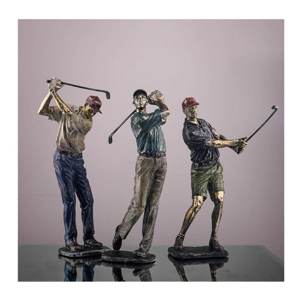 DTOWER Luxury Golf Character Figurine Creative Modern Sport Statue Art ...