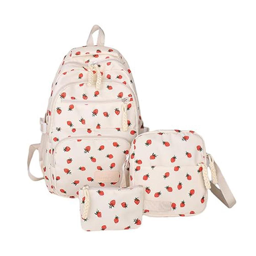 DTREELS Coquette Strawberry Backpack,3PCS Cute Aesthetic Backpack ...
