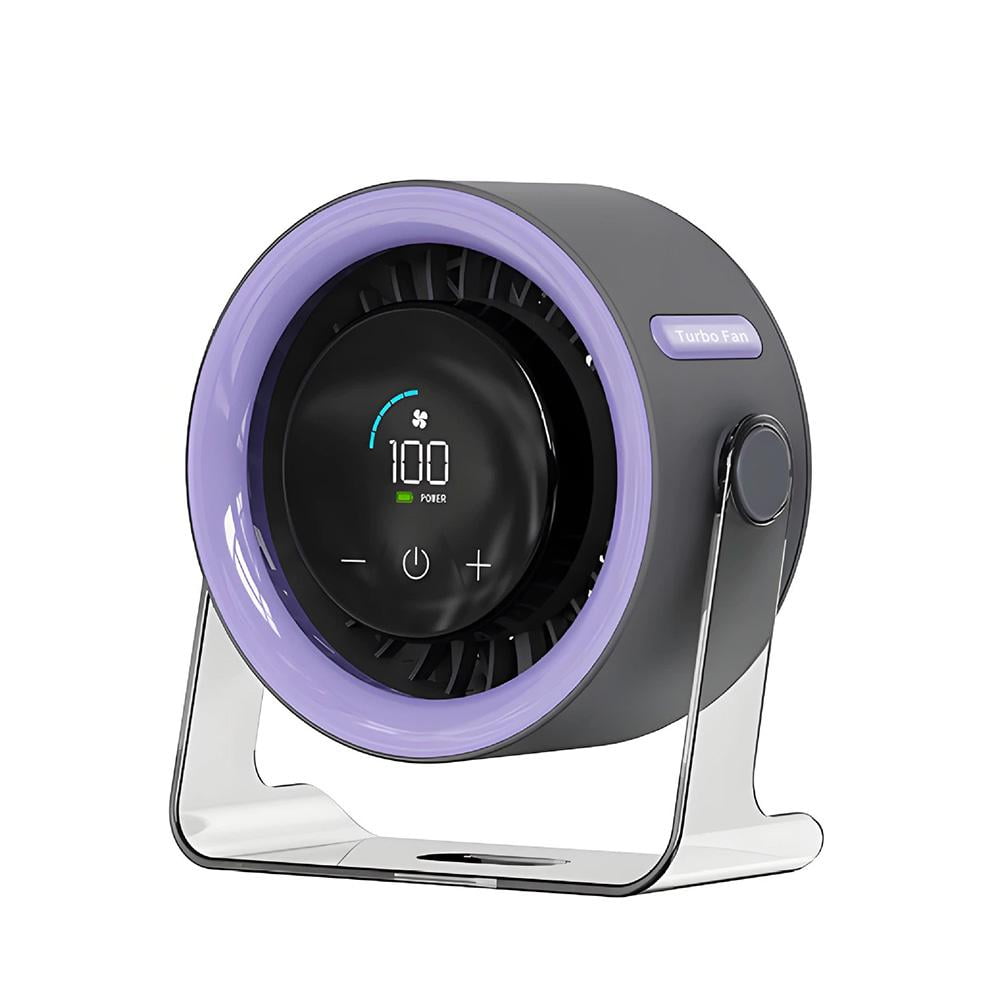 DTREELS Portable Rechargeable Strong Wind Digital Desktop Electric Fan ...