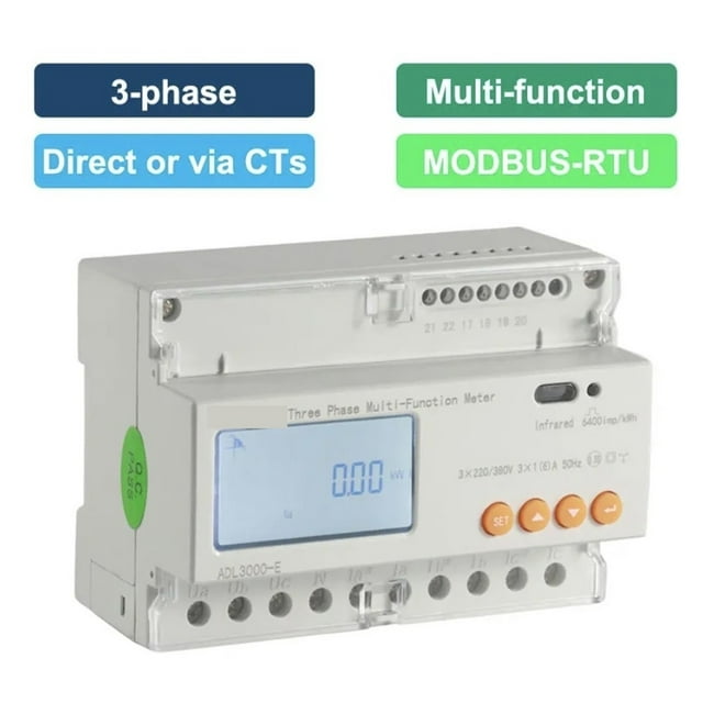DTSD1352 Din Rail Three Phase Kwh Meter/3 Phase Smart RS485 Power Meter /3 Phase Bi-Direction ...