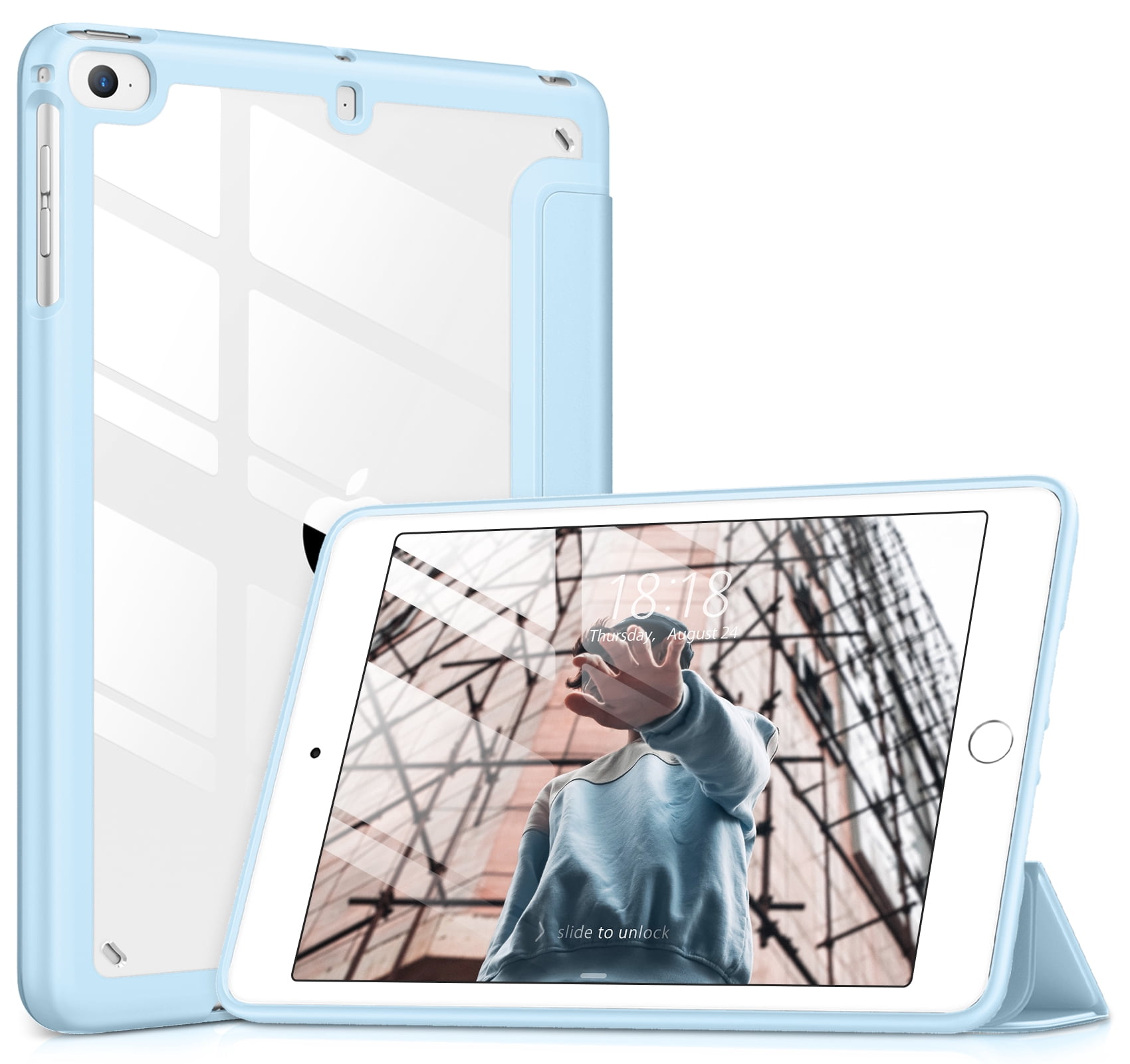 DTTOCASE Case for iPad Mini 4 5 3 2 1,Clear Slim 7.9 inch Cover- Ice ...