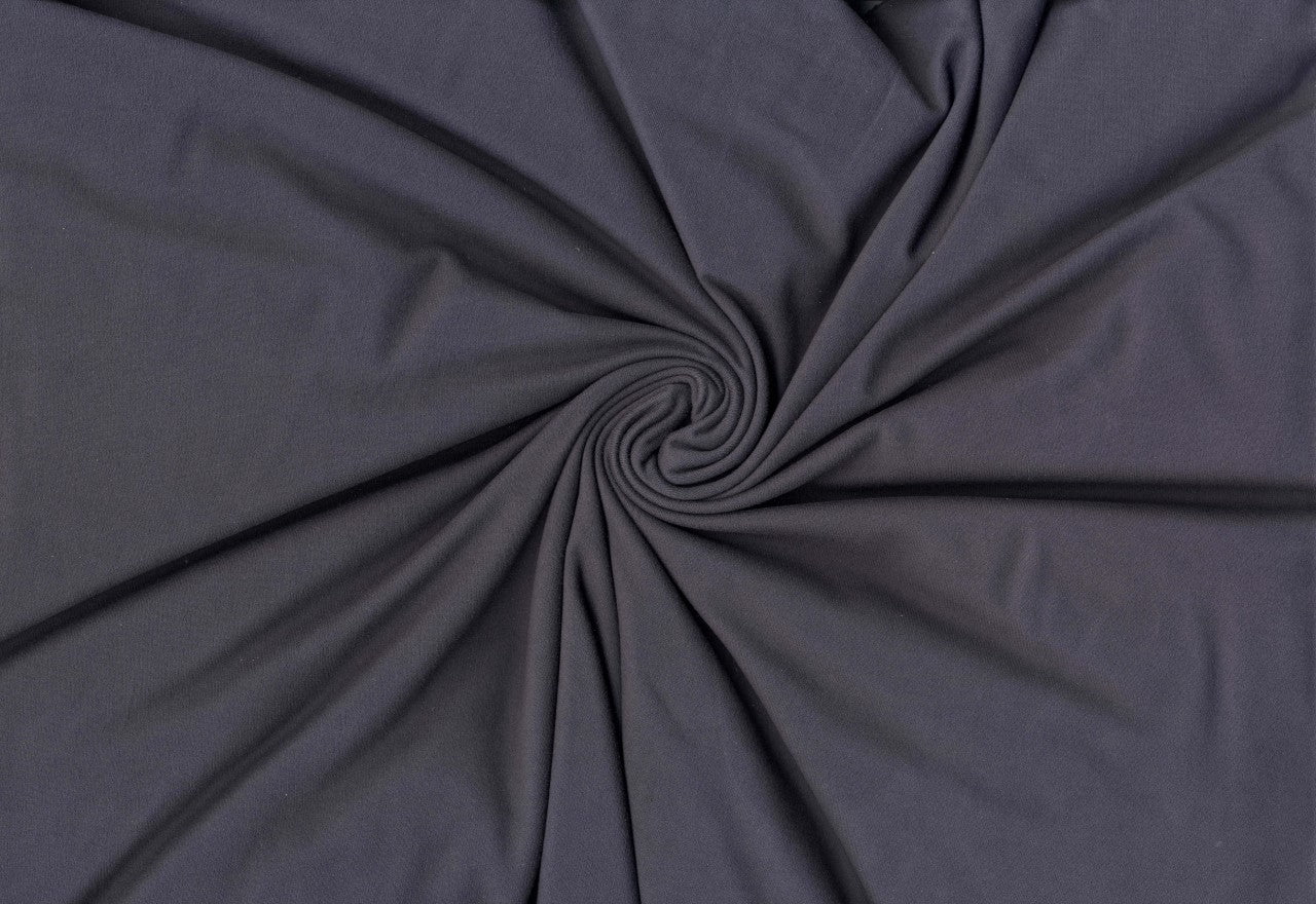 DTY Double Brushed Knit Fabric - Soft Stretch Apparel (CHARCOAL, ByYard ...