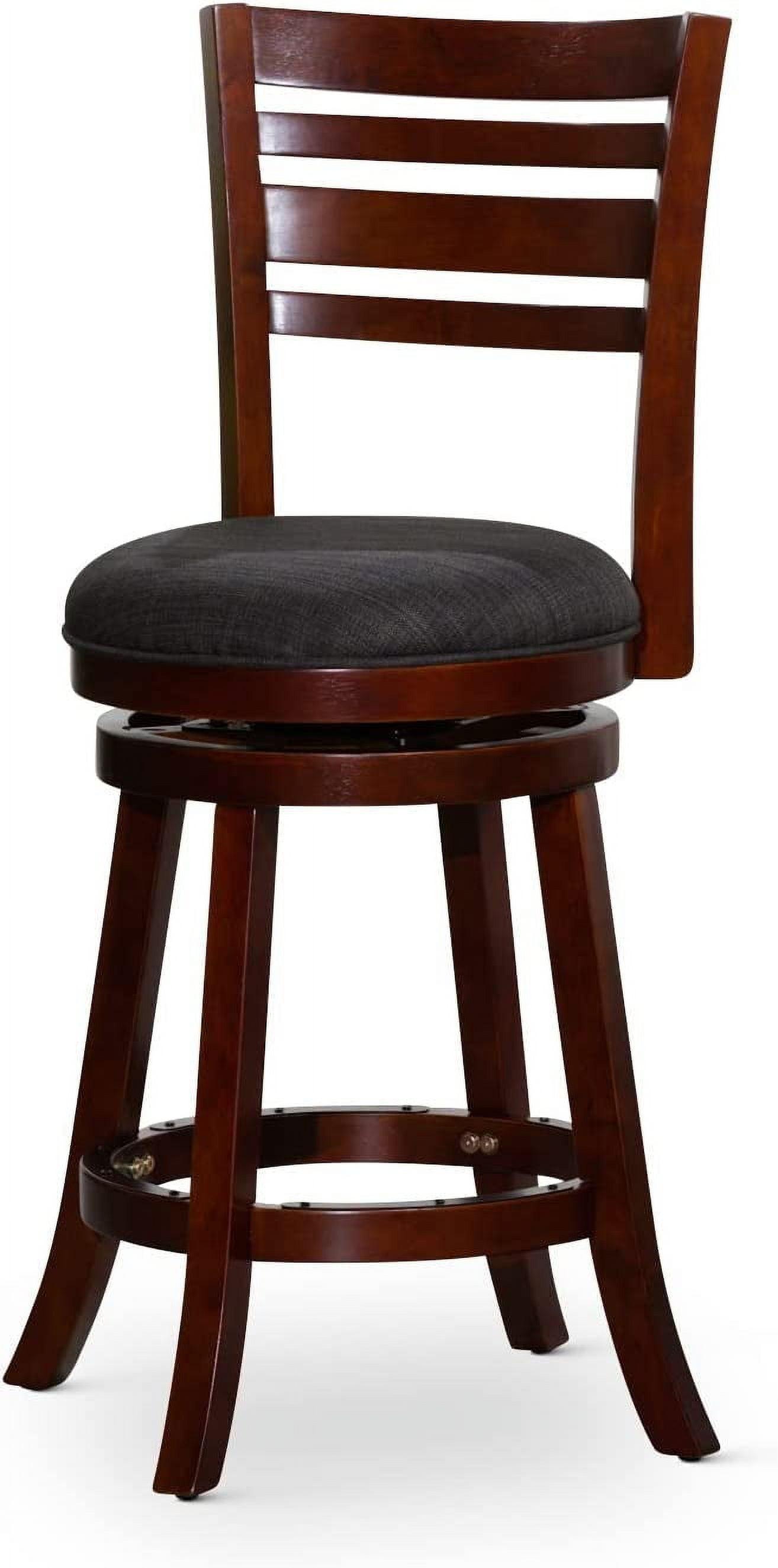 DTY Indoor Living Granby Slat Back Fabric Swivel Stool, 24" Counter ...