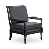DTY Indoor Living Silverthorne Spindle Chair Espresso/Charcoal ...
