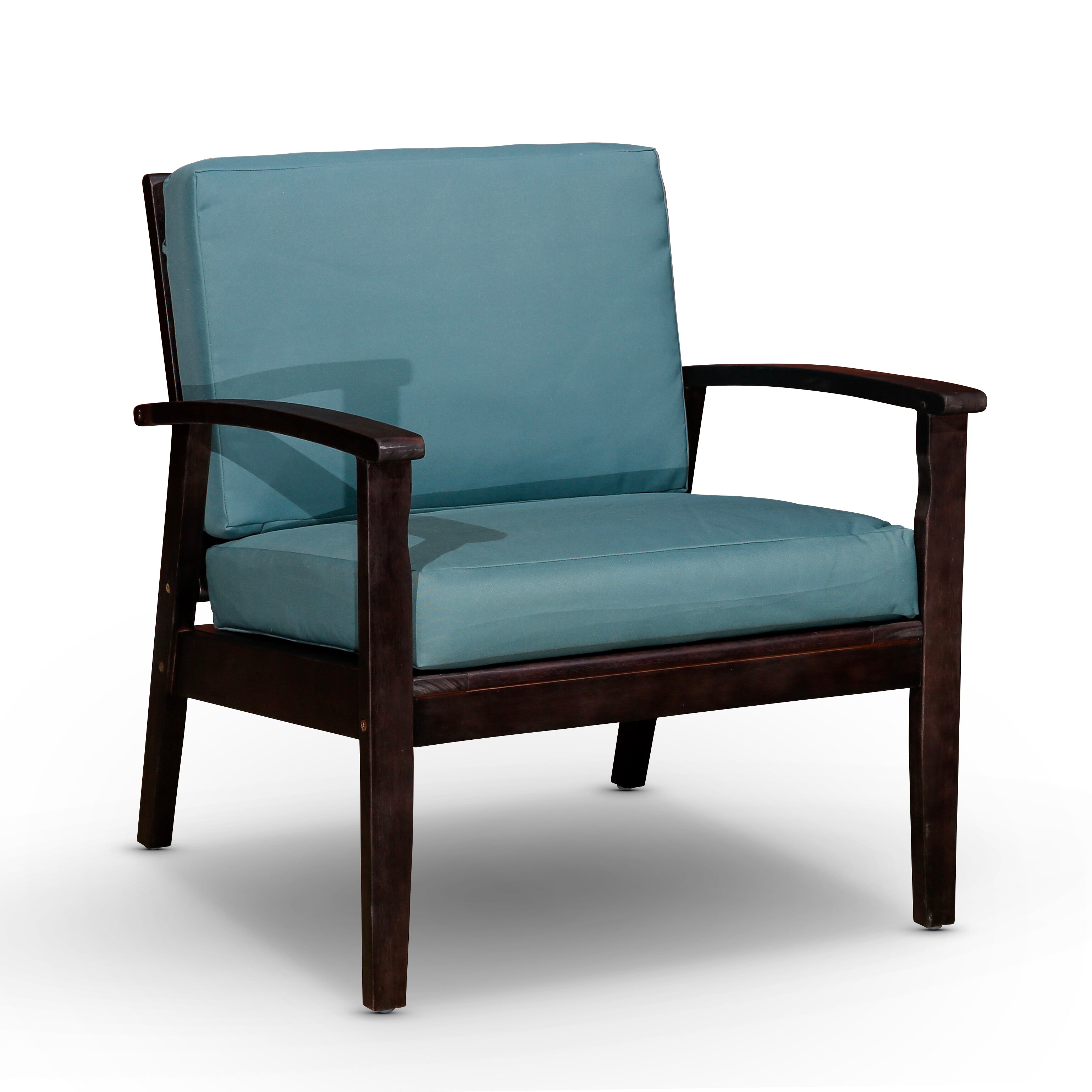 DTY Outdoor living Longs Peak Deep Seat Eucalyptus Chair Espresso, Sage ...